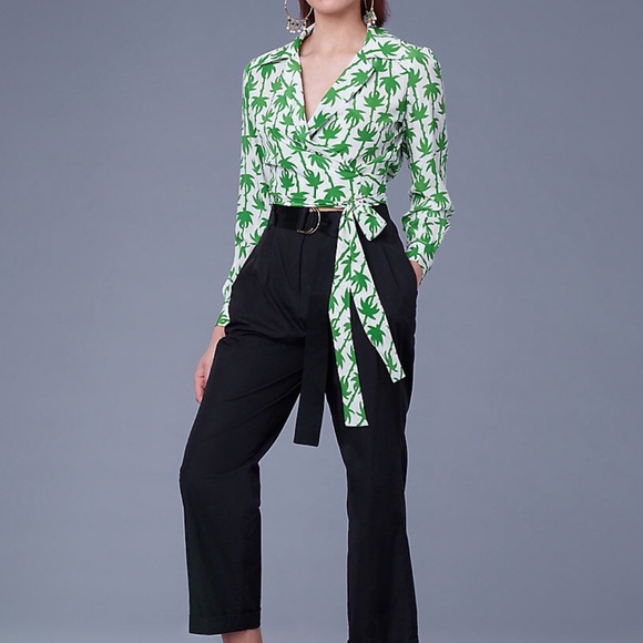 Diane Von Furstenberg | Tops | Dvf V Wrap Blouse | Poshmark